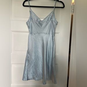 Princess Polly | Dresses | Princess Polly Blue Satin Dress | Poshmark